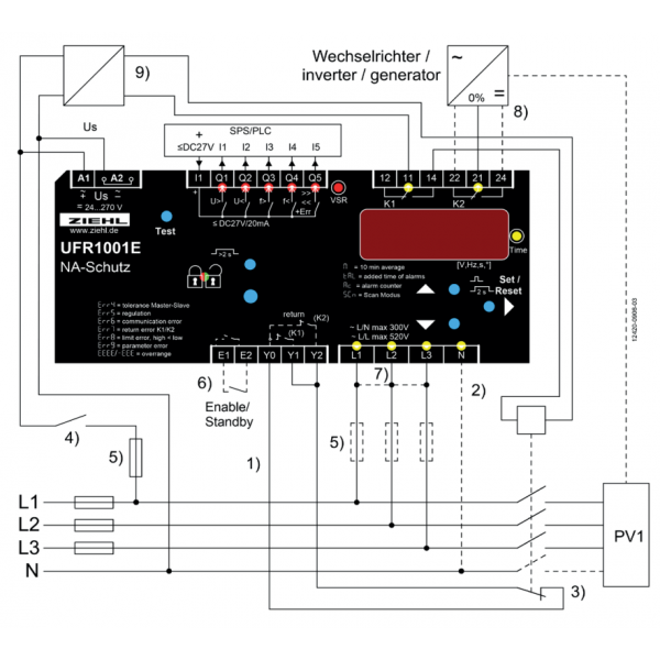 Anti-islanding relay UFR1001E